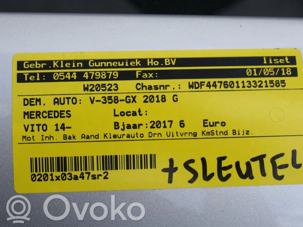 A4478306701 Mercedes-Benz V Class W447 Altra parte del motore, 332,75 ...