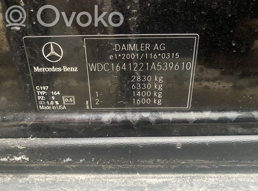 1644202385 Mercedes-Benz ML W164 Handbrake/parking brake wiring cable ...